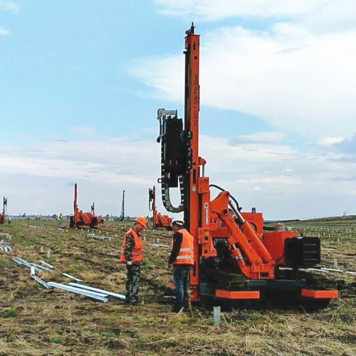 Hydraulic Solar Piling Rotary Rig Micropile Rig For Solar Plant Auger ...