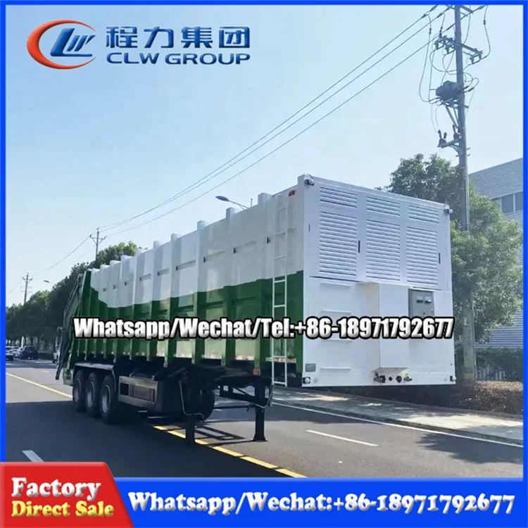 3 Axle Garbage Compressed Truck Manufacture 47cbm China Garbage ...