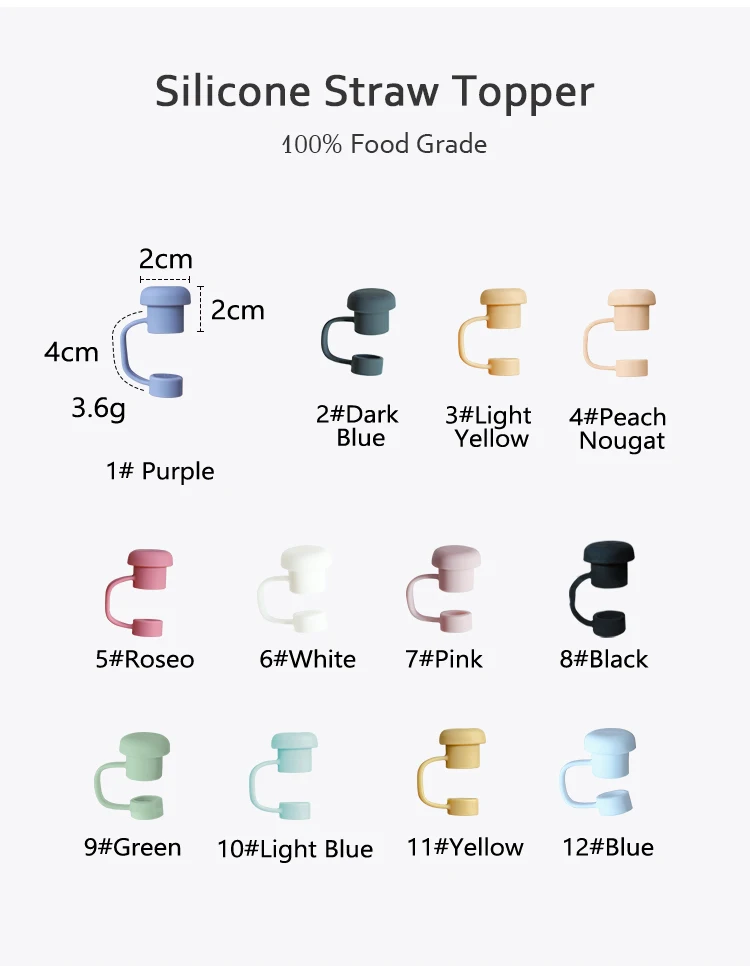 New Arrival Silicone Customized Toppers Drinking Bpa Free Dust Toppers ...