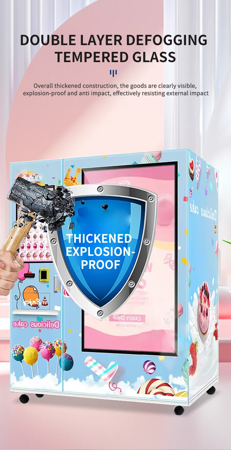 24 Hours Elevator System Dessert Vending Machine Donut Vending Machine