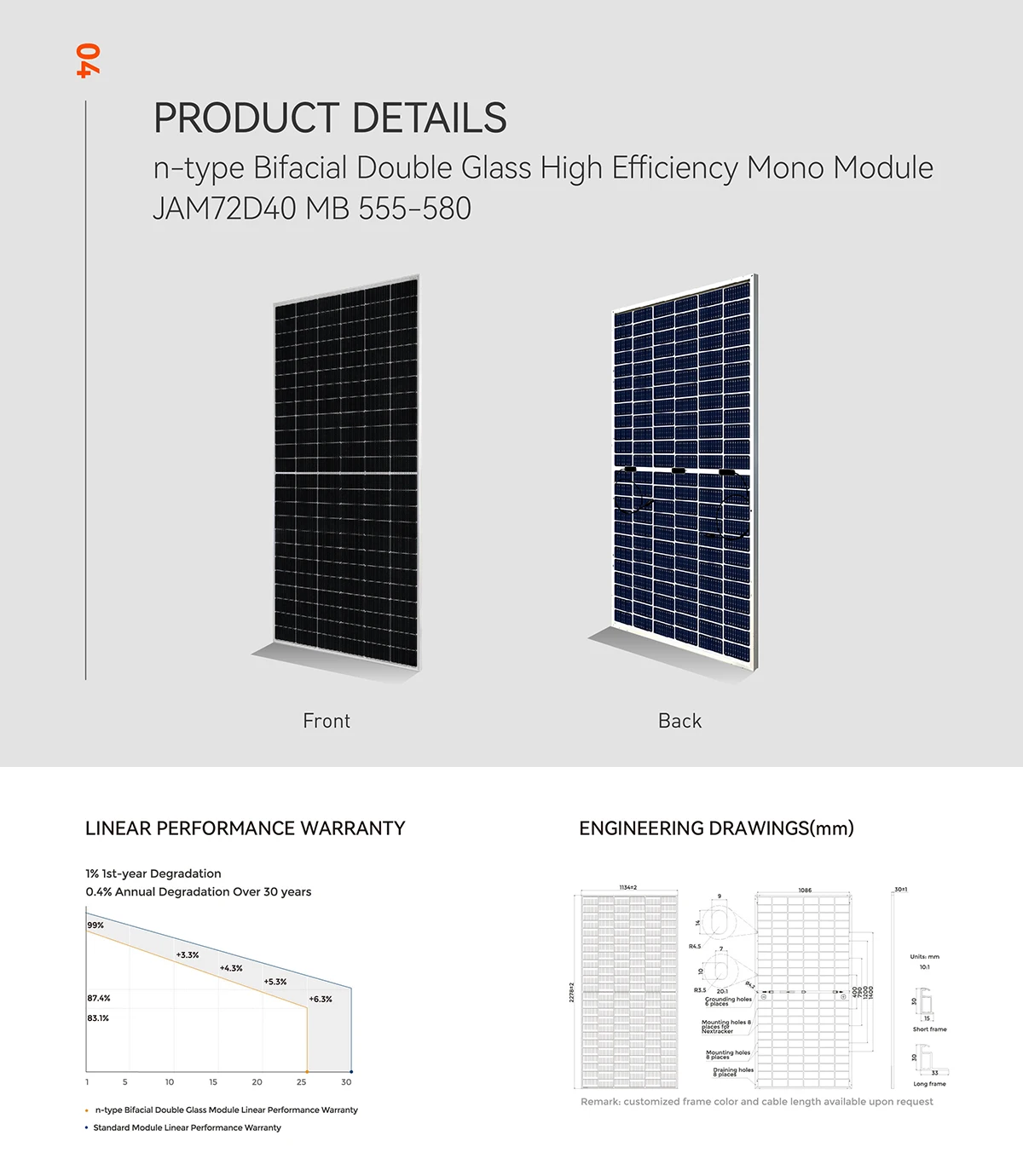 JA Solar Deepblue 4.0 16BB N-Type Solar Panels - 580w