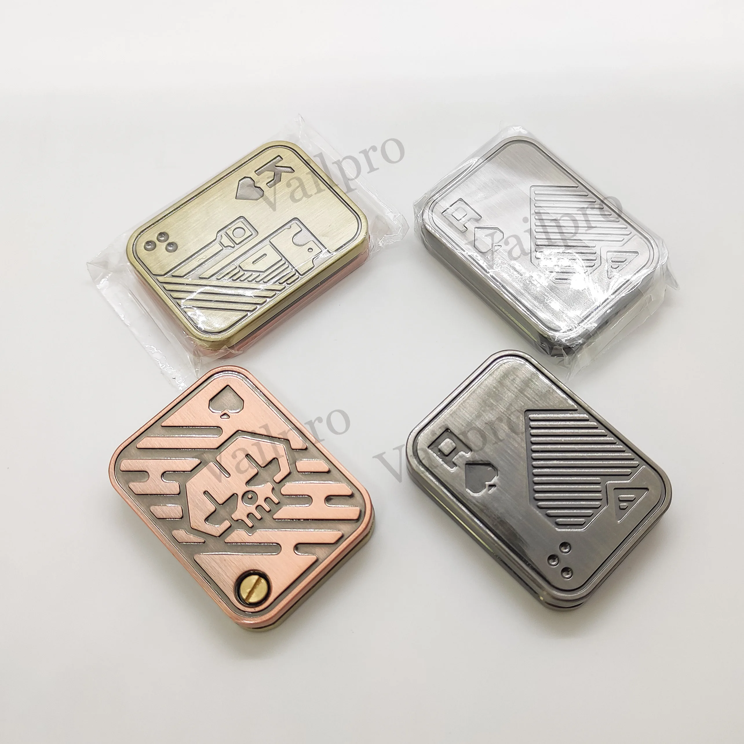 ADHD Titanium Zoom Push Slider Joker Ace Skull EDC Poker