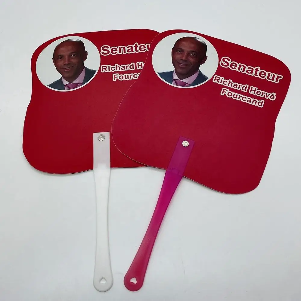 Customized Design Promotional Small Plastic Hand Fan with Handle ...