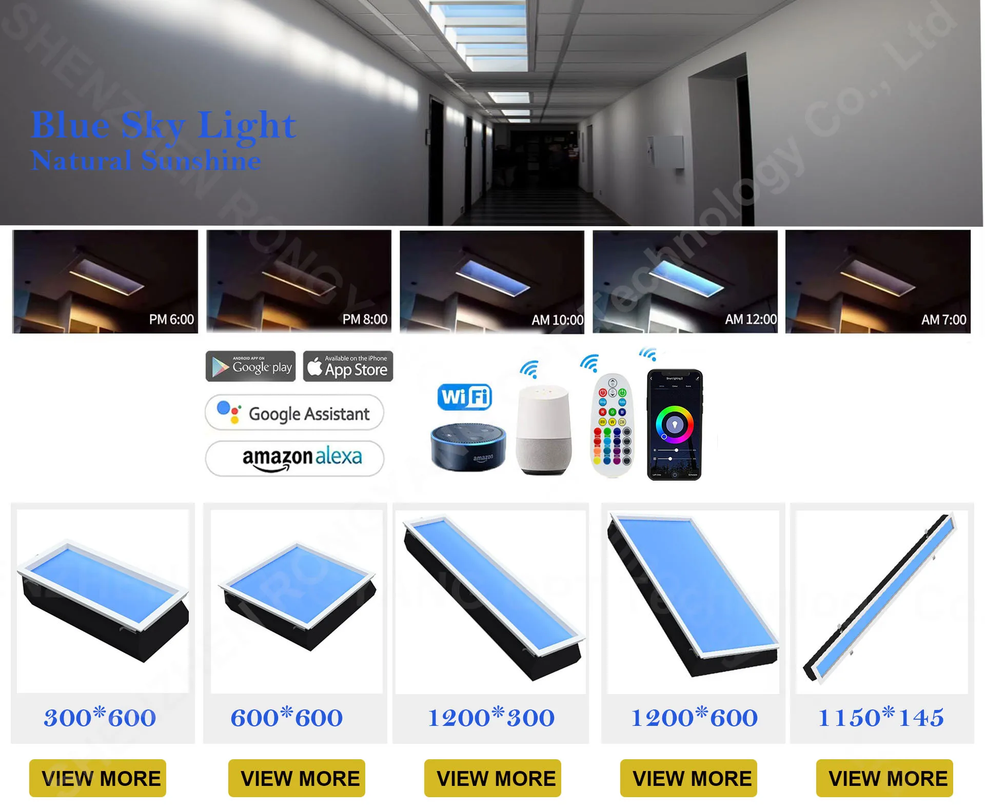 Artificial Blue Sky Led Skylight Ceiling Panel Modern Healthcare ...