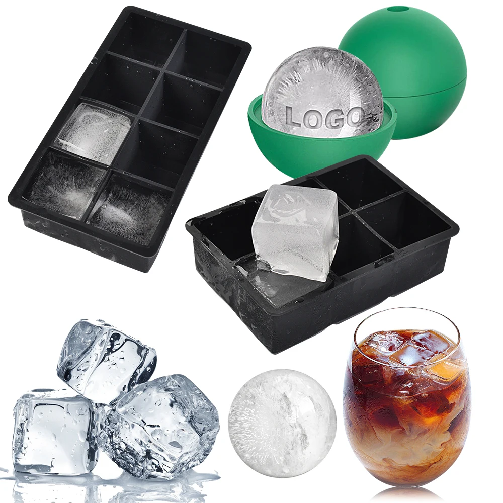 large custom reusable round circle silicone ice cube freezer mould ...