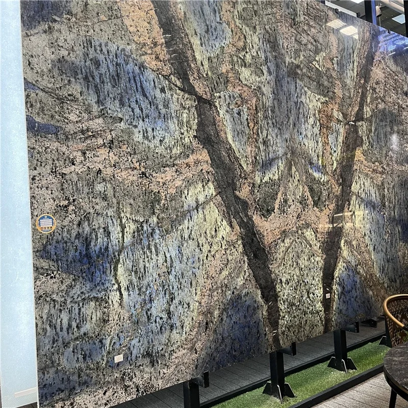 Natural Luxury Azul Bahia Quartzite Slab For Countertop Background Wall And Table Top - Buy ...