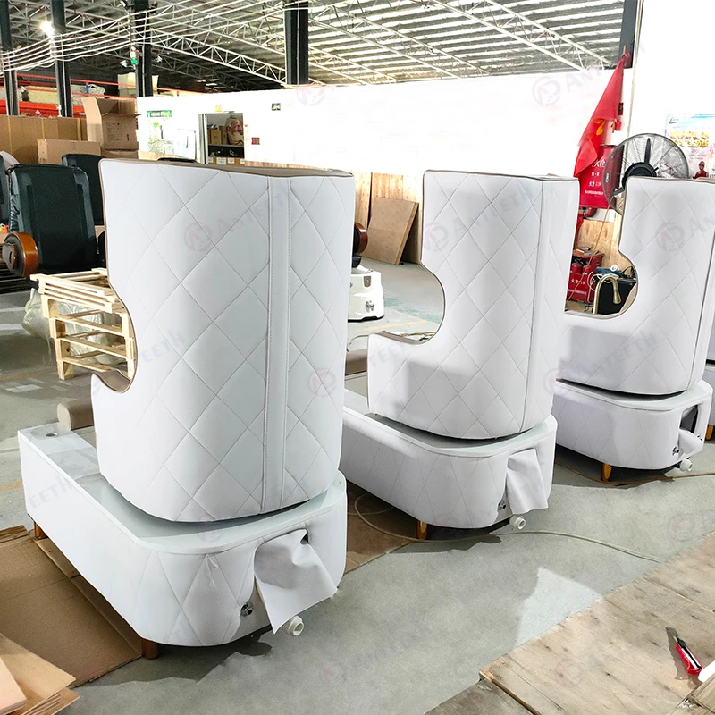 Modern Foot Salon Furniture - Pink Pedicure Chairs