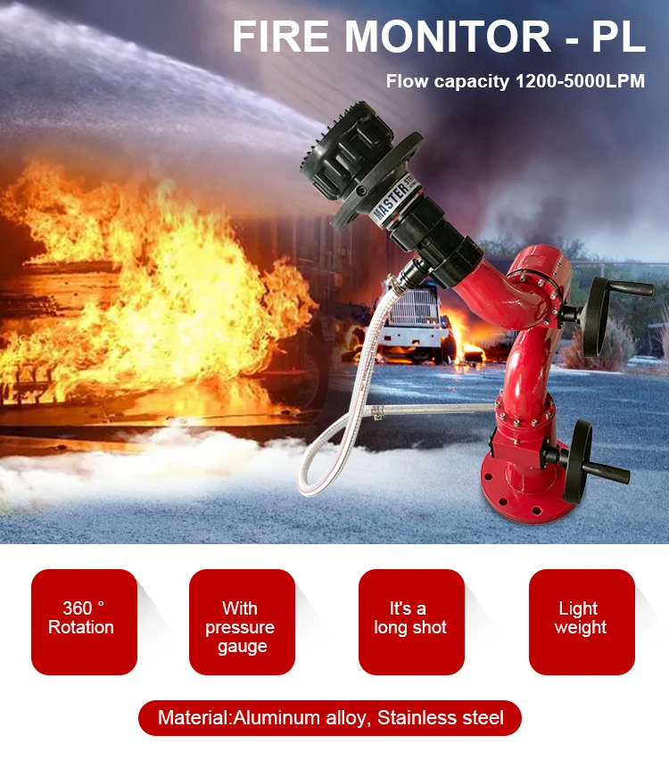 Pskd 30l~200l Remote Control Electric Fire Water Cannon Monitor - Buy ...
