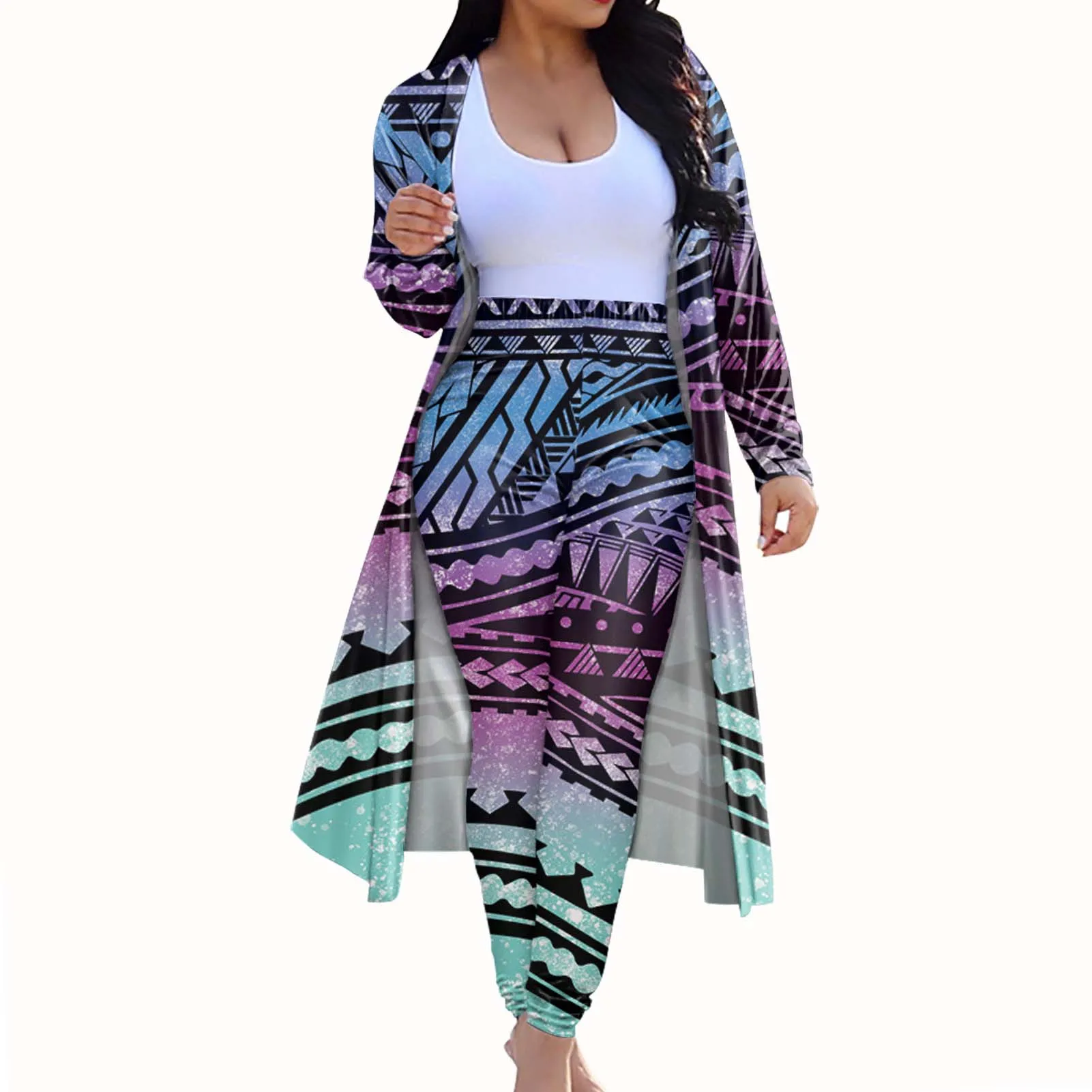 Polynesian Tribal Clothing Samoan Retro Brown Fiji Masi Tapa Flower ...