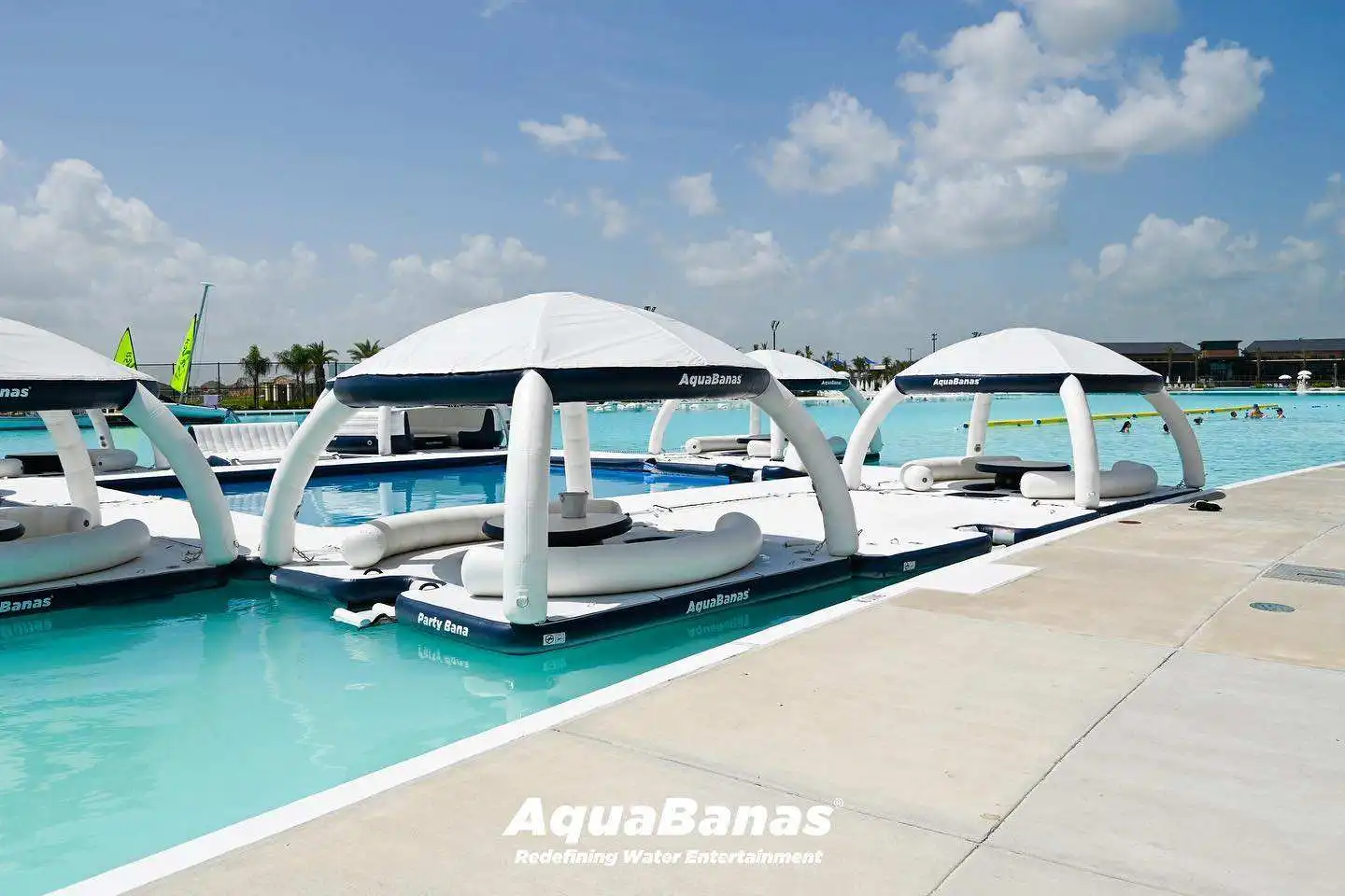 Floating Mobile Bar at Sea - Inflatable Bar Platform Tent