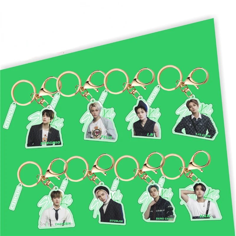 Kpop Stray Kids Fashion Keychainacrylic Key Chain Double Sided Printing ...