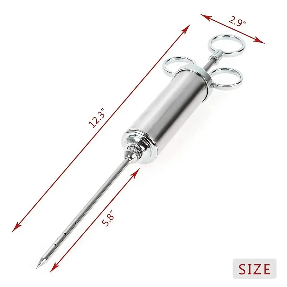 Stainless Steel Meat Injector Kit - BBQ & Cooking Tools