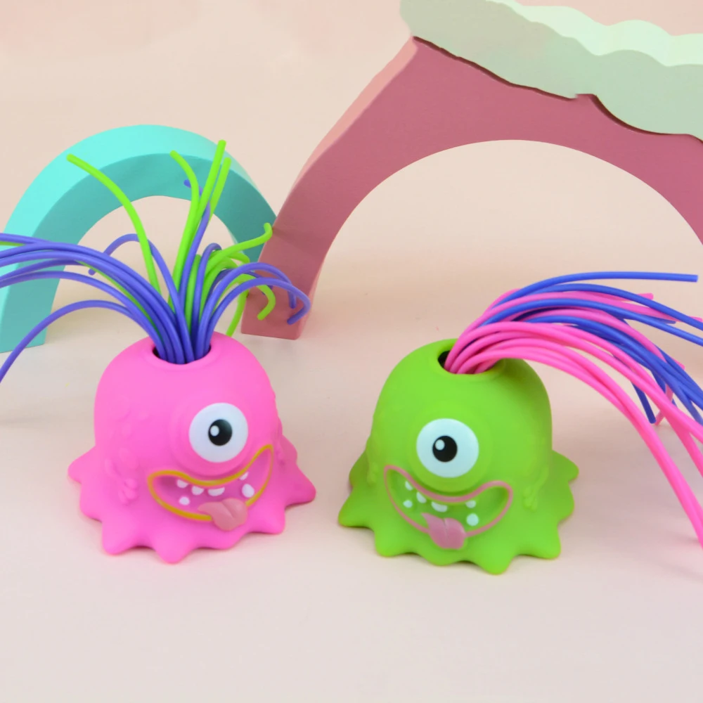 2024 New Arrival Long Hair Squishy Stress Relief Screaming Monster Toys ...