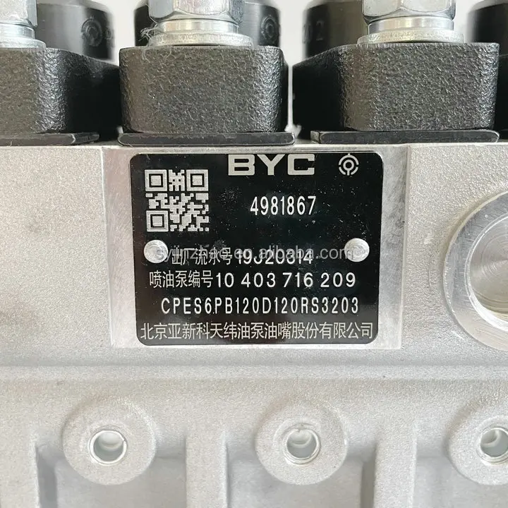 BYC Fuel Injection Pump CPES6PB120 4981867 for Cummins 6BTA5.9-GM120