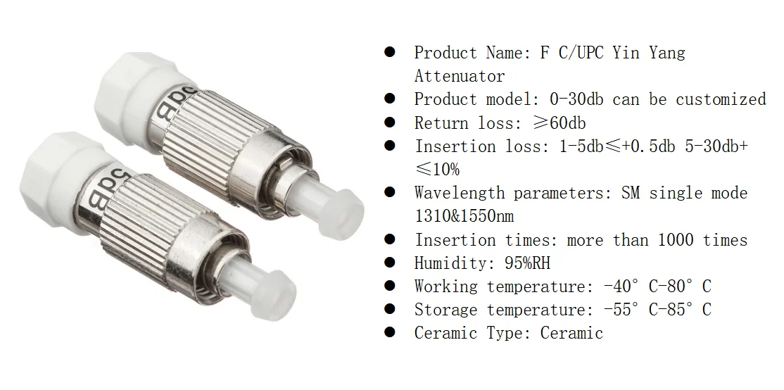 Fc Lc Sc Male And Female Attenuator Fixed Fiber Coupler Fiber Yin And Yang Attenuator ...