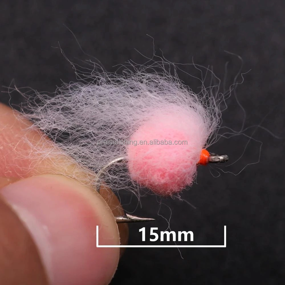 36pcs/box Mix Color Milking Egg Fly Combo Set Trout Fly Fishing Nude ...