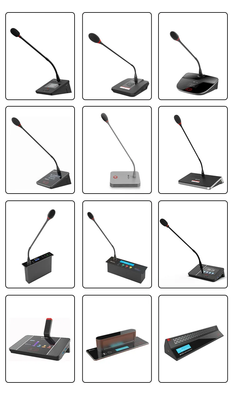 HUAIN Audio Visual System Wired Basic Conference Delegate Microphone ...