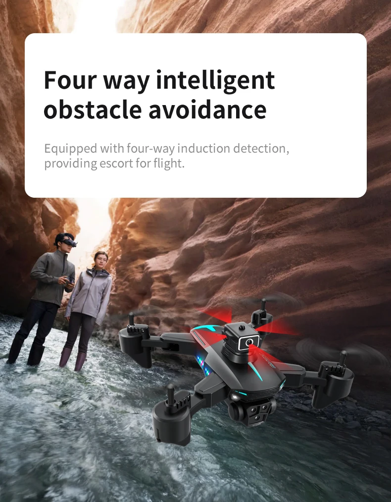 Ky605s Flagship Hd 4k Camera Drone Intelligent Obstacle Avoidance Quadcopter With Three Cameras ...