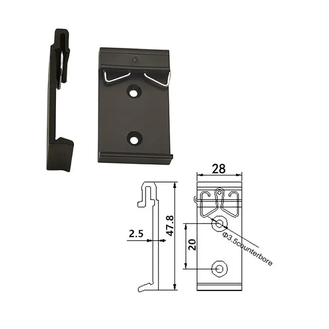 Universal Din Guide Rail Mounting 35mm Aluminum Spring Clip| Alibaba.com