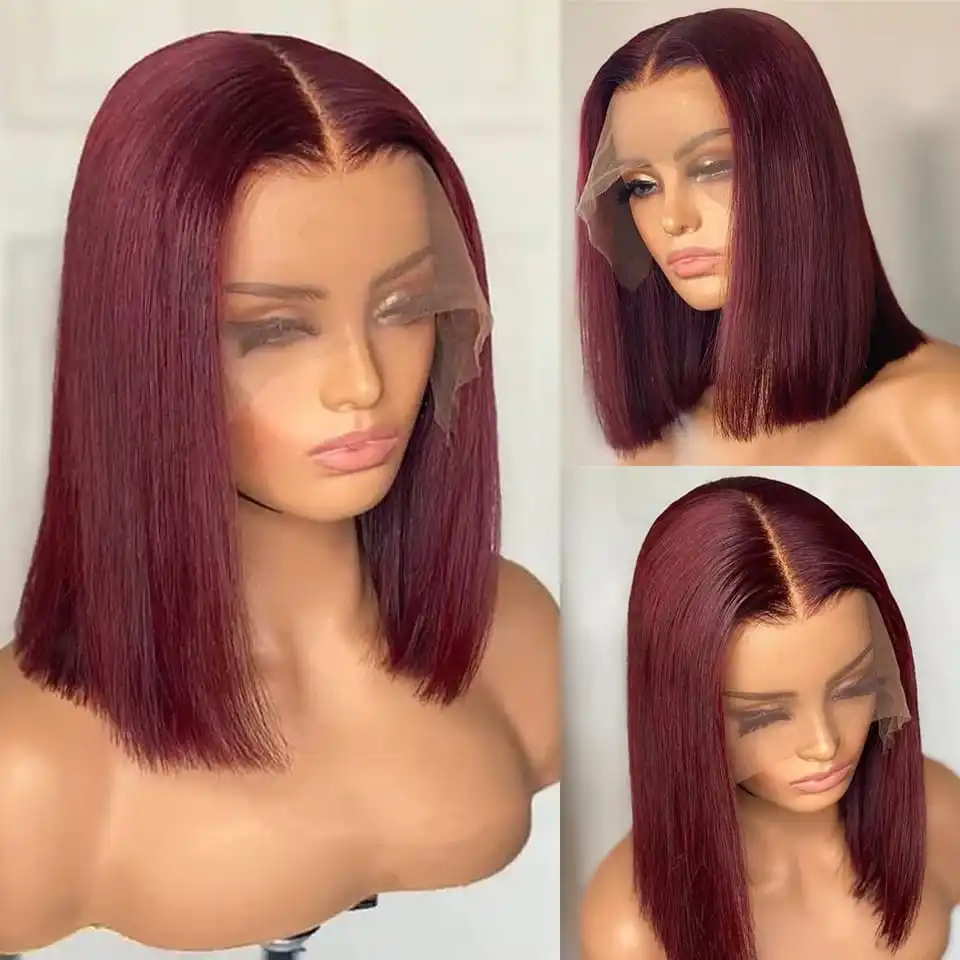 Glueless 13x4 13x6 Full Hd Bob Lace Frontal Wigs Human Hair Lace Front ...