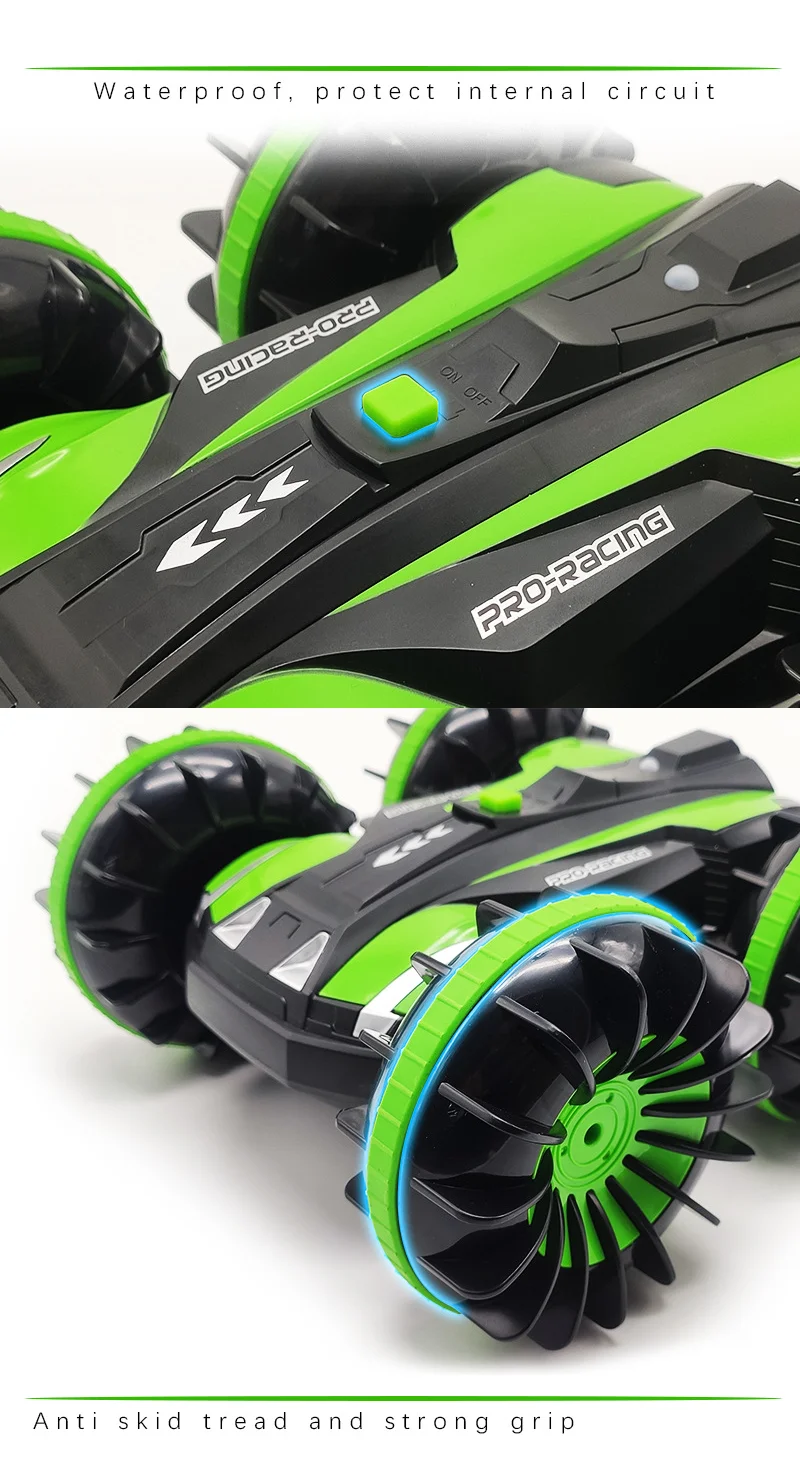 Rolling Remote Control Stunt Car Toys 360 RC Stunt Car Amphibious ...