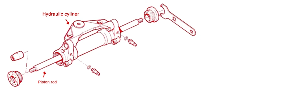 Front Mount Hydraulic Steering Cylinder Seal Kit with Pin Wrench Fits ...