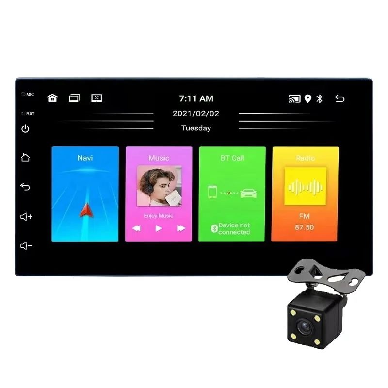 Universal 7inch Touchscreen IPS LCD MP5 Radio with Bluetooth WiFi Am/FM ...