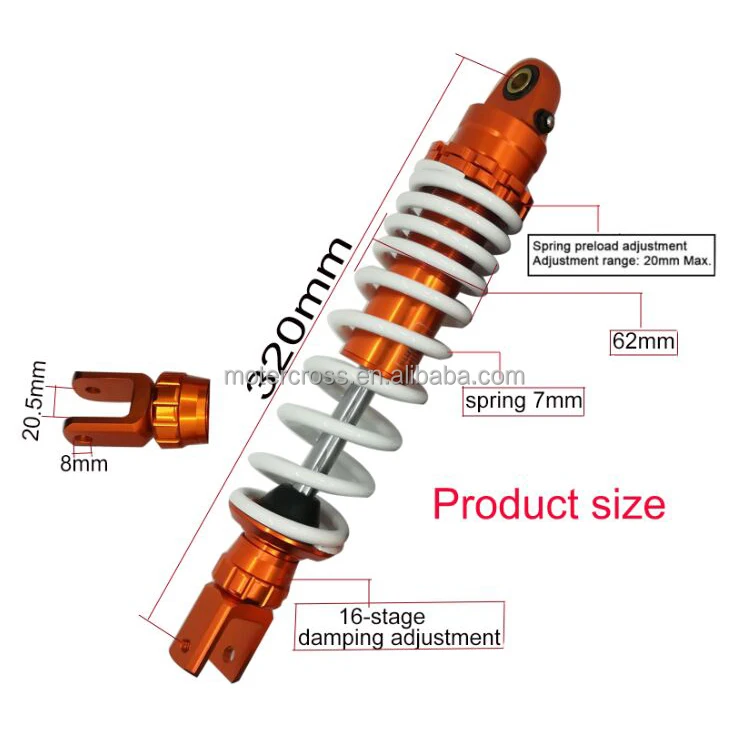 320mm Universal Electric Motorcycle Scooter Modified Rear Shock ...