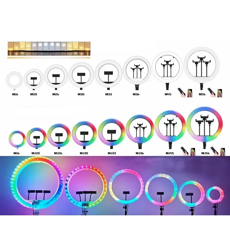 Rgb Ring Light Withtripod Stand And Phone Holder Rgb 10 12 13 14 18inch ...