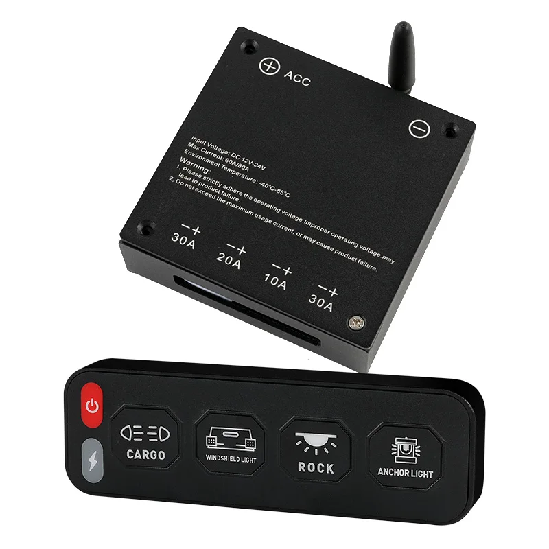 4 Gang 12V 24V Switch Panel Relay System for LED Light Bar | IP68 ...