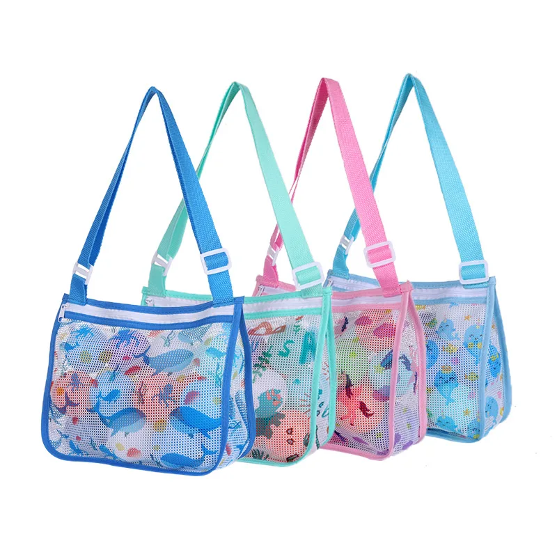Custom Summer 2024 Beach Mesh Bag Set Outdoor Shoulder Tote Bag Beach ...