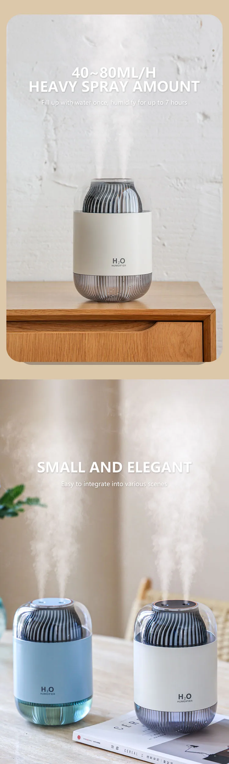 Hot Selling 1l Mini Diffuser Humidifier Ultrasonic Cool Mist Air ...