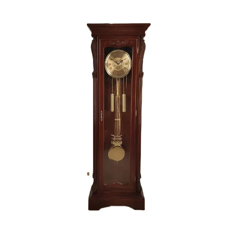 Retro Wooden Westminster Chime Pendulum Grandfather Standing Clock ...