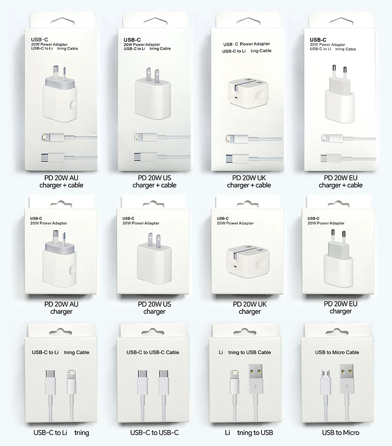 Qc 3.0 20 Watt Pd Fast Charging Data Cable And Usb C Charger Phone ...