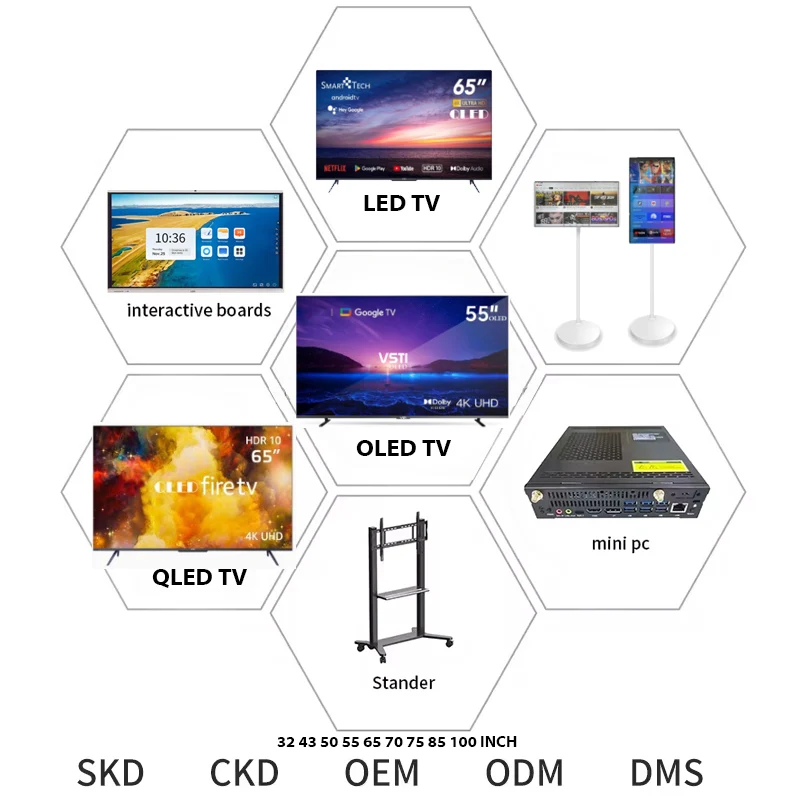 VSTI Frameless 75 Inch OLED Smart TV - 4K Ultra HD