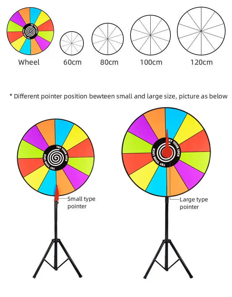 Hot Sale Adjustable Tripod Stand Prize Winning Buy Wheel of Fortune