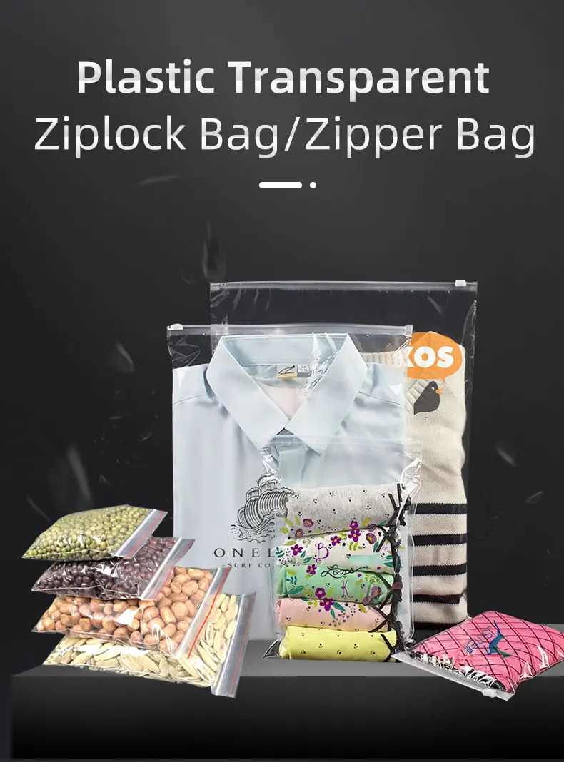 Custom Eco Friendly CPE Matte Zip Lock Bag with Slider