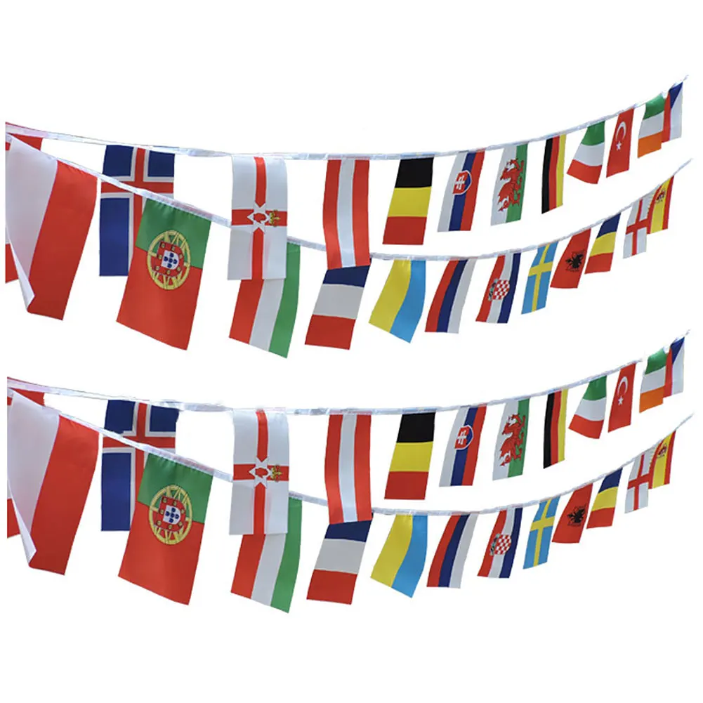 Custom Mini Hanging Sublimated Little Flags with Logo