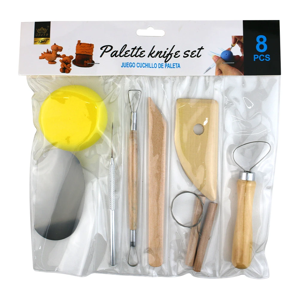 Opeth 8pcs Kit Art Clay Tool Pottery Sculpting Modeling Clay Tools Set ...