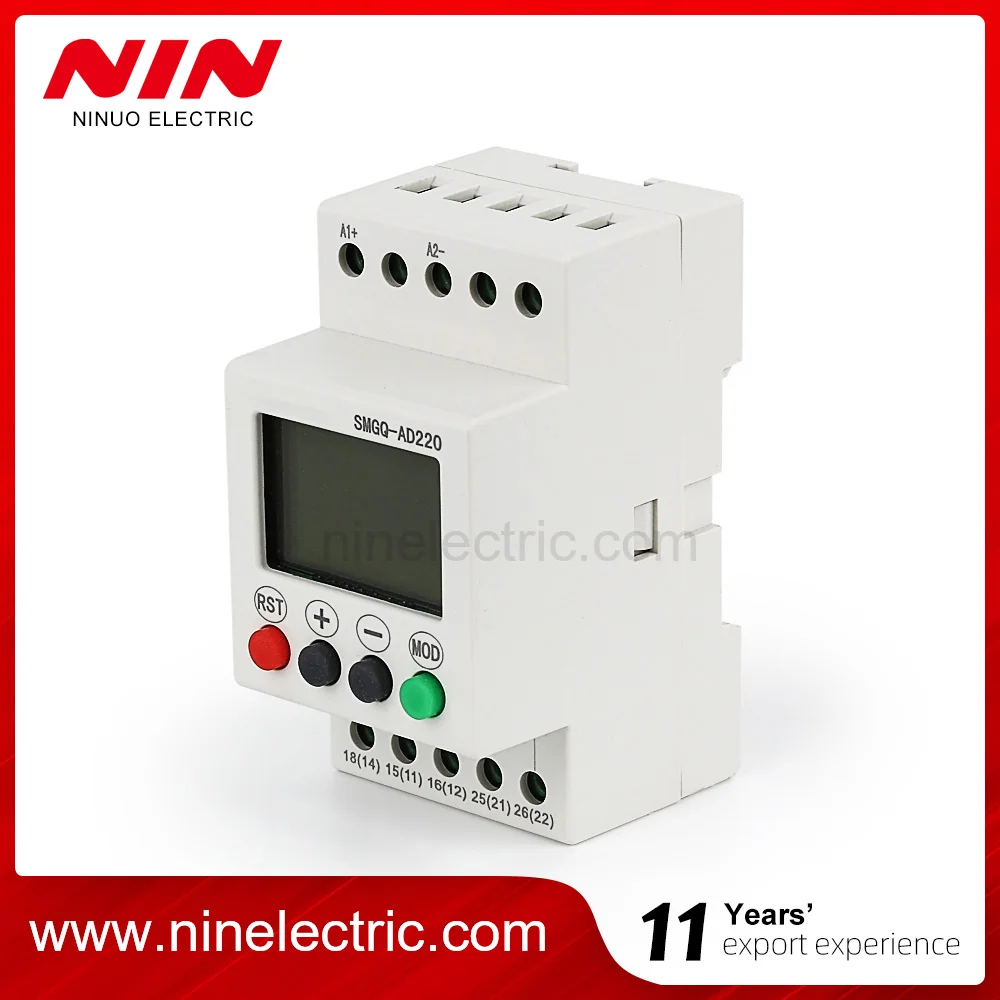 Din Rail Adjustable 3 Phase over Voltage Protector Relay
