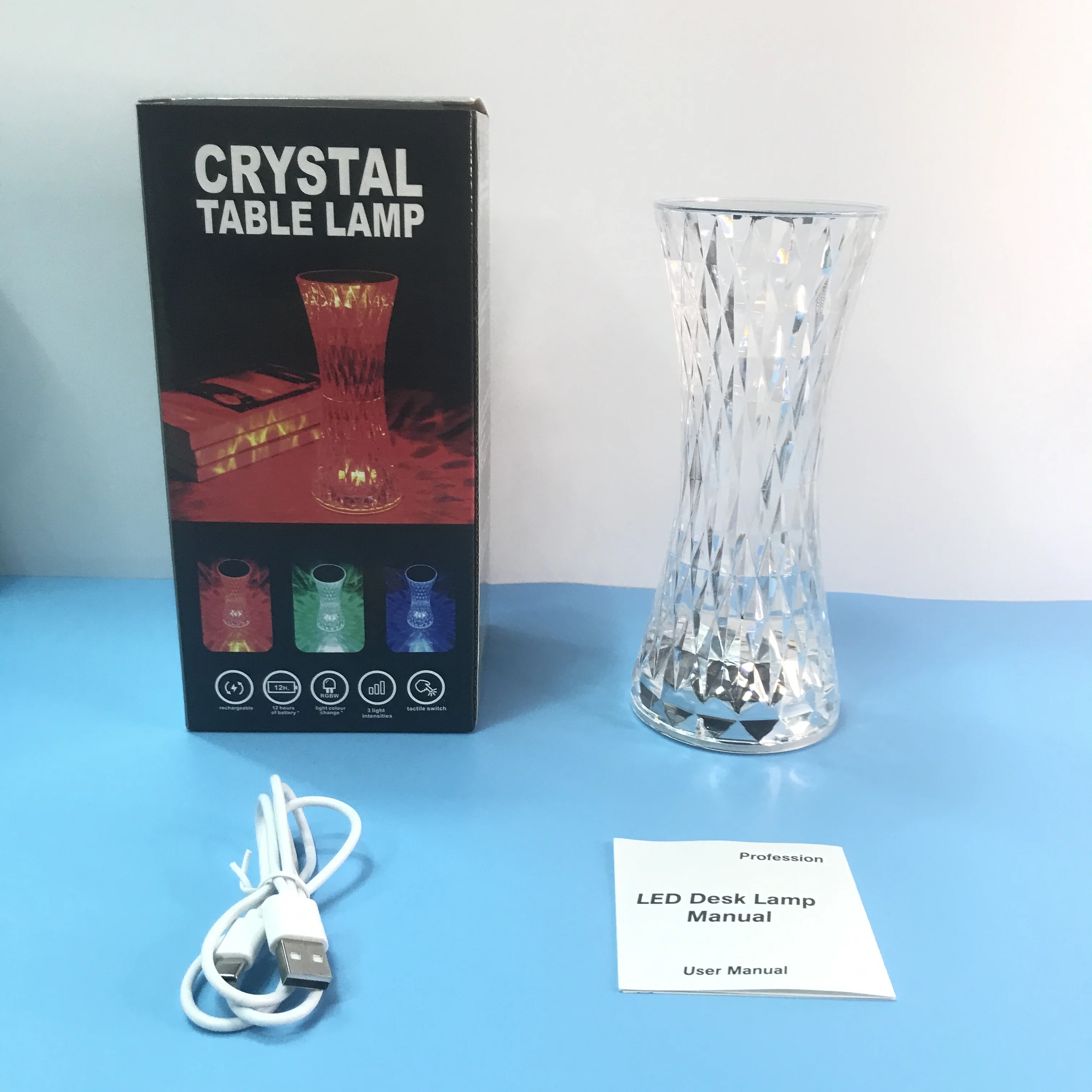 Fast Delivery Led Small Waist Crystal Table Lamp 3 Colors Or Rgb 16 ...