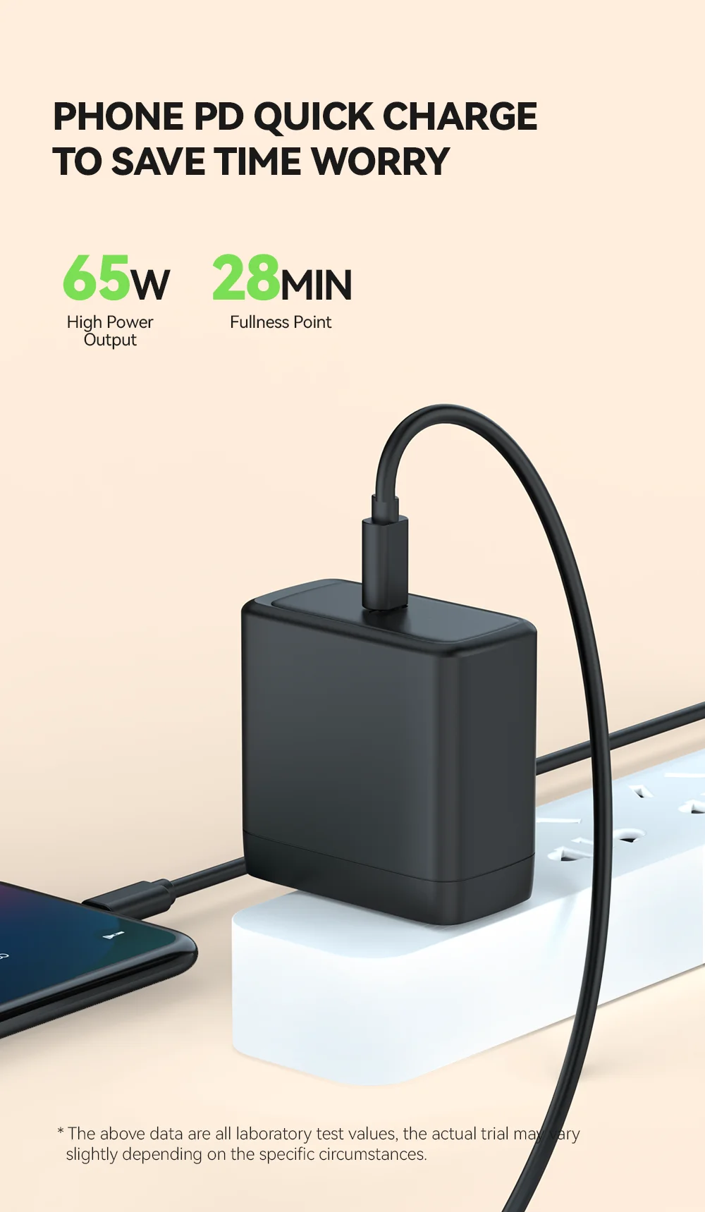 Hot Portable Gan Tech Charger Pd3.0 65w 20v3.25a Pd Fast Charger Type C ...