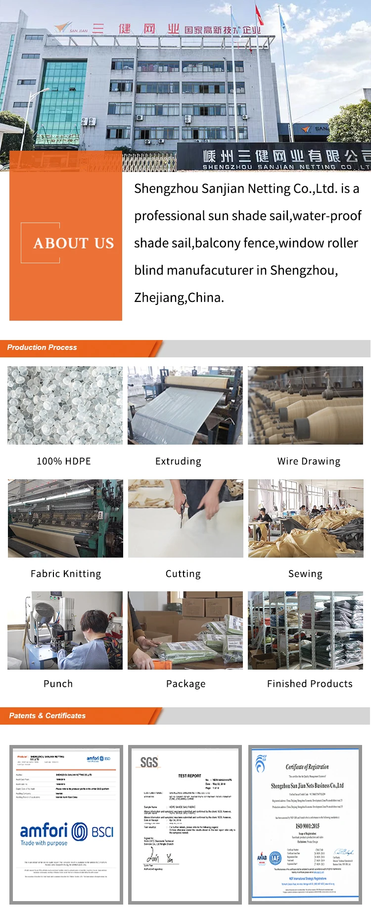 SanJian Factory Manufacturing Outdoor Patio HDPE Polyester Garden Cloth ...