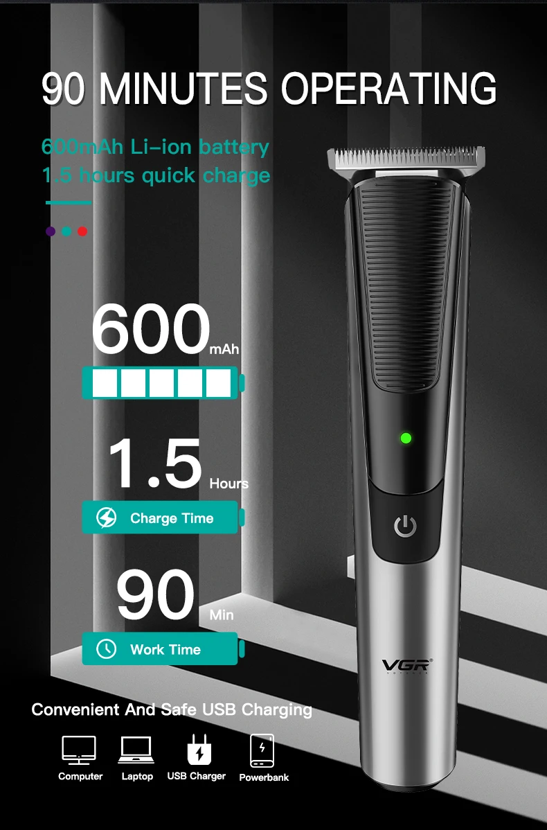 Vgr V-926 T-blade 0mm Hair Cutting Machine Professional Rechargeable ...