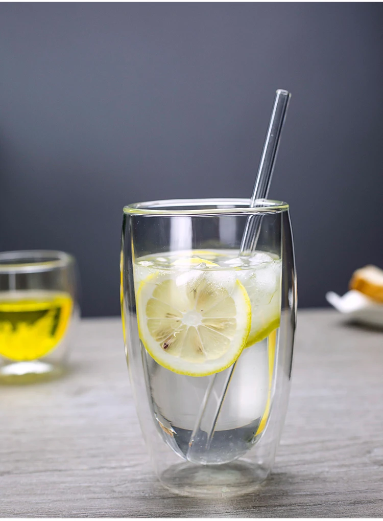 2024 Transparent Double Wall Borosilicate Glass Cup Unbreakable Glass ...