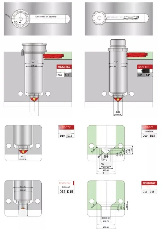 Nozzle Core Hot Nozzle Copper Head Hot Runner Accessories Can Be ...