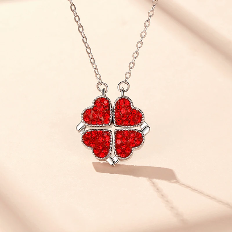 Vana Wholesale Red Black Heart Luxury Four Leaf Clover Jewellery ...