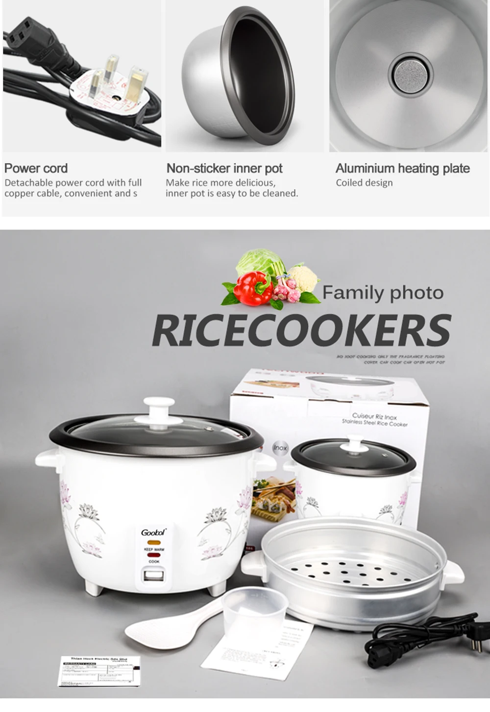 Factory Price Wholesales Rice Cooker Cooking Appliance 2.8L 1.8L 2.0L ...