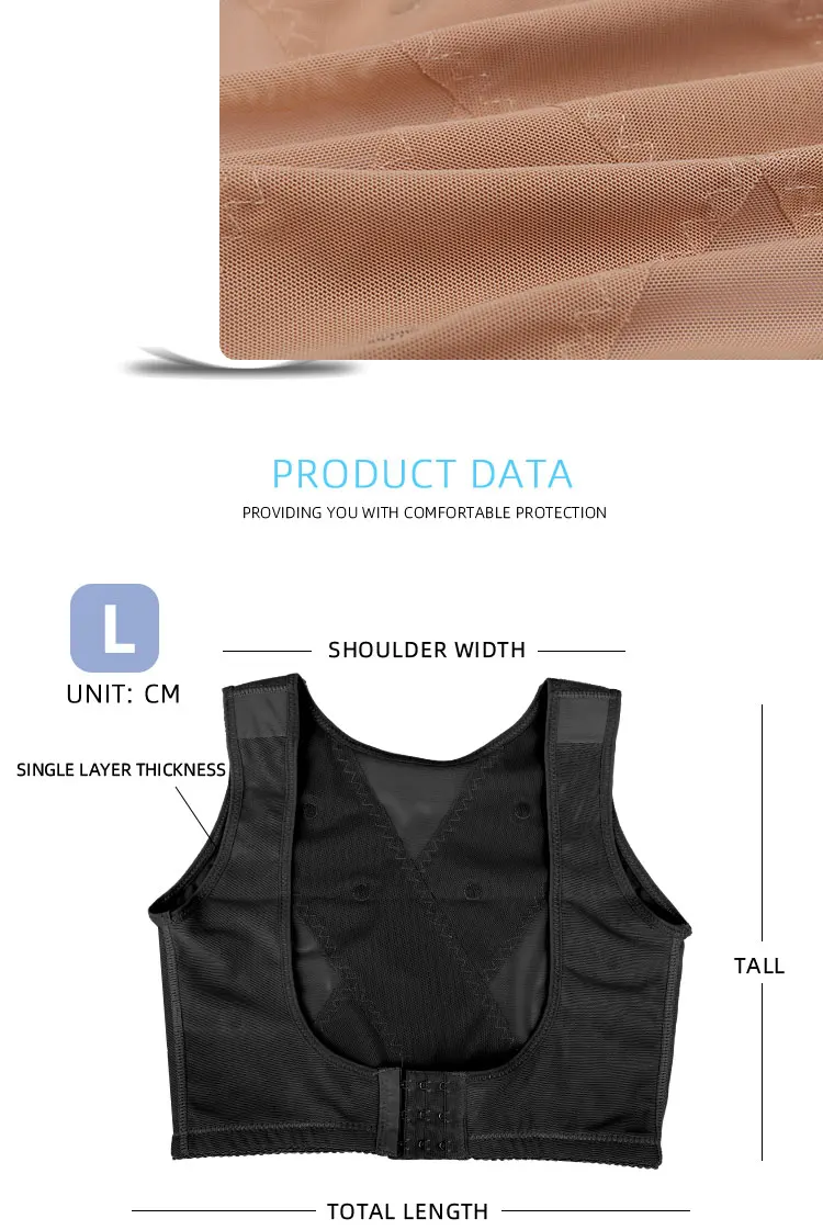 Women's Chest Posture Corrector Corset Humpback Body Shaper with Tops ...