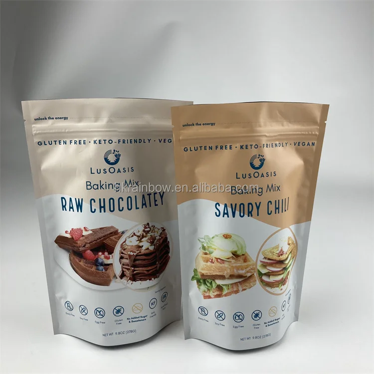 Customized Digital Printing Zip Lock Doypack Stand Up Tea Nuts Oatmeal ...